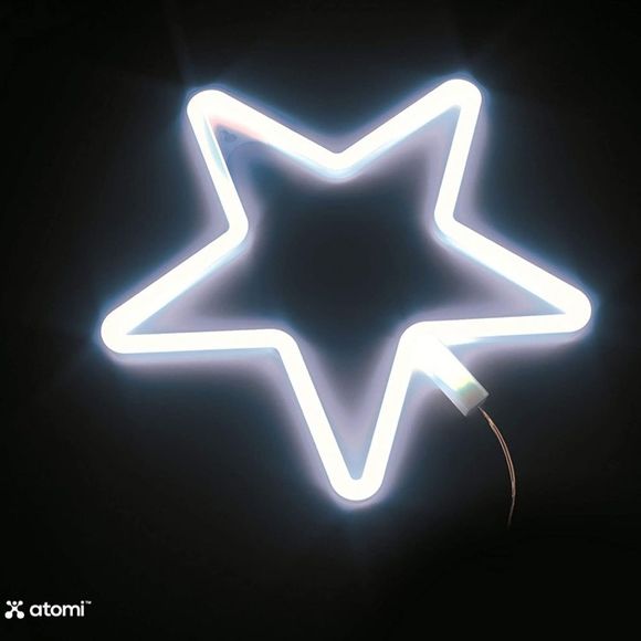 atomi | Other | Neon Led Wall Light White Star | Poshmark